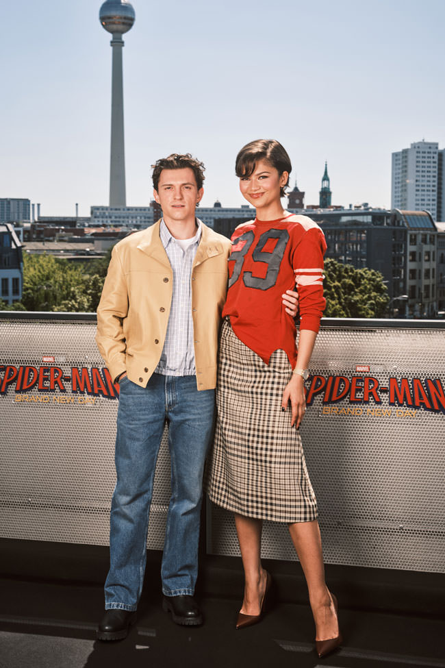 Tom Holland and Zendaya at the SPIDER-MAN: BRAND NEW DAY Berlin Photo ...